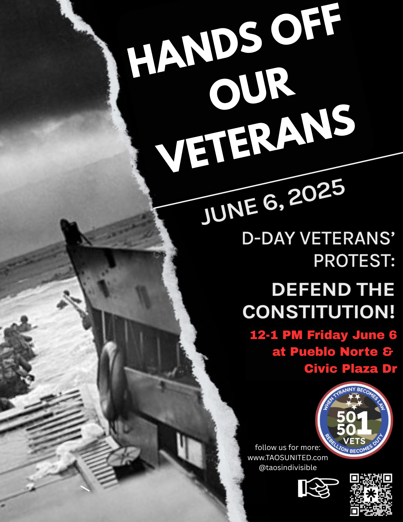 Protest to Protect Our Veterans - Taos United - Social and Political ...